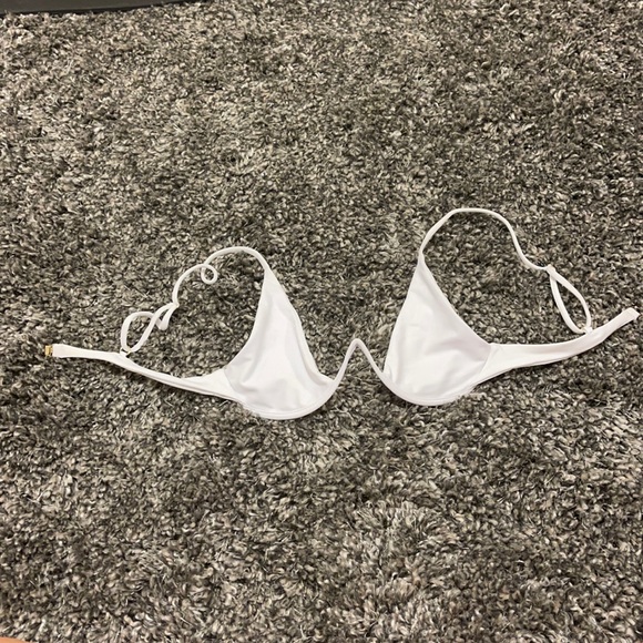 bamba | Swim | Bamba Swim White Vino V Cut Bikini Top M | Poshmark